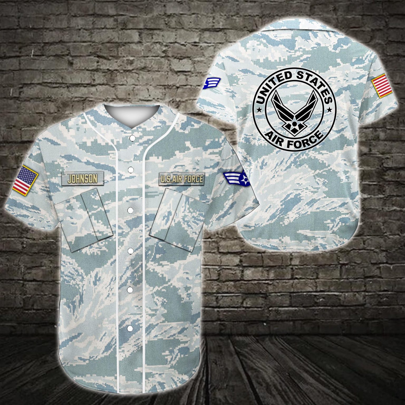 Custom US Army Baseball Jersey US Army Veteran Army Rank - Godoprint