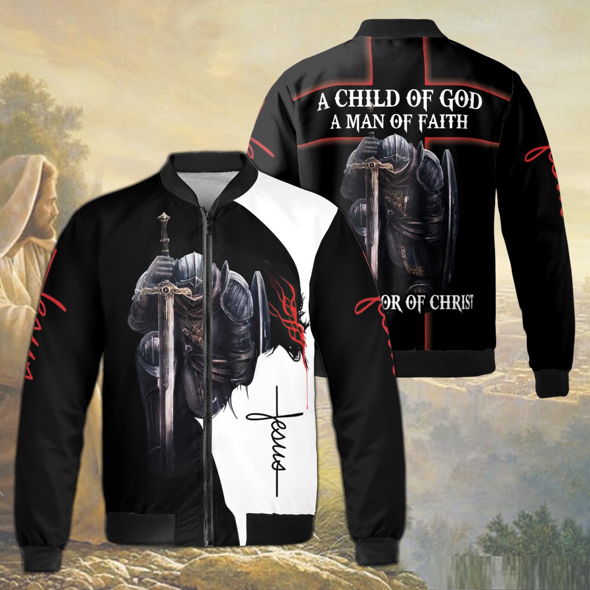 Jesus Warrior A Child of God A Man Of Faith A Warrior Of Christ Fleece ...