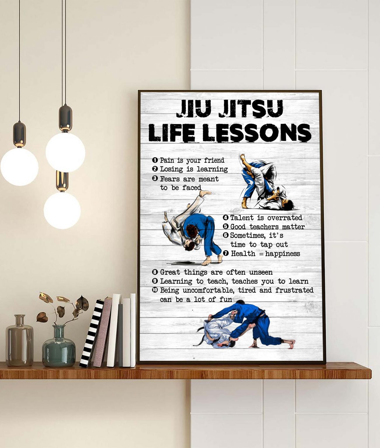 Jiu Jitsu Life Lessons Funny Poster Home Art Decor - Godoprint