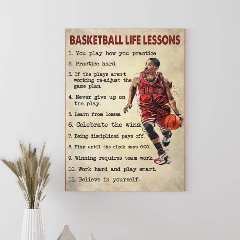 Basketball Life Lesson Poster Motivalition Basketball Player Wall Art ...