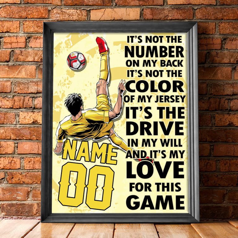 Personalized Name Number Soccer Poster, Love For This Game Soccer ...