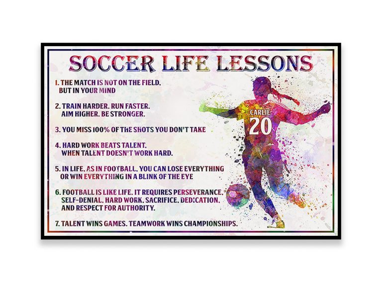 Personalized Women Soccer Poster, Soccer Life Lessons Poster for Soccer ...