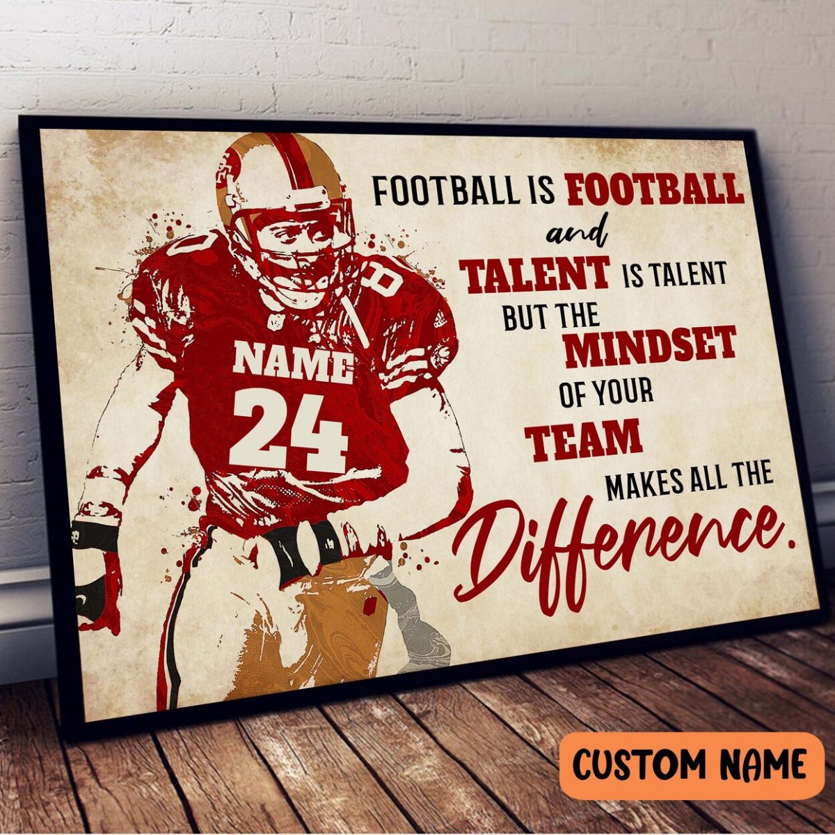 Football Player Personalized Poster - Mind Set Of Your Team Make ...