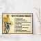 Customize Cycling Rules Poster Cycling poster, Bike Motivational Wall ...