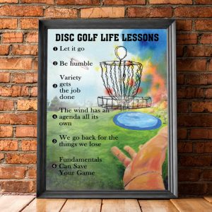 Custom Disc Golf Life Lessons Poster, Inspirational Disc Golf Poster ...